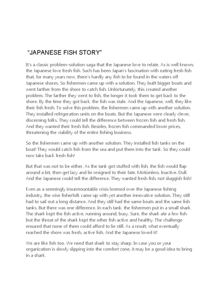 Japanese Fish Story | PDF