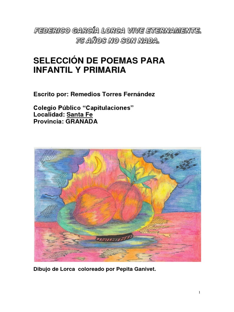 Poemas de Lorca para Niños | PDF | Federico García Lorca | Poesía