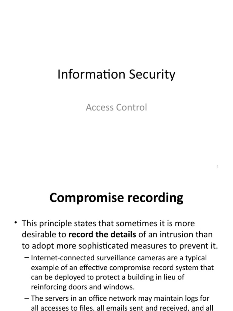 Information Security: Access Control | PDF | Access Control | Information Security