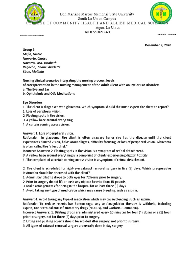 CA Eye and Ear Disorder | PDF | Ménière's Disease | Ear