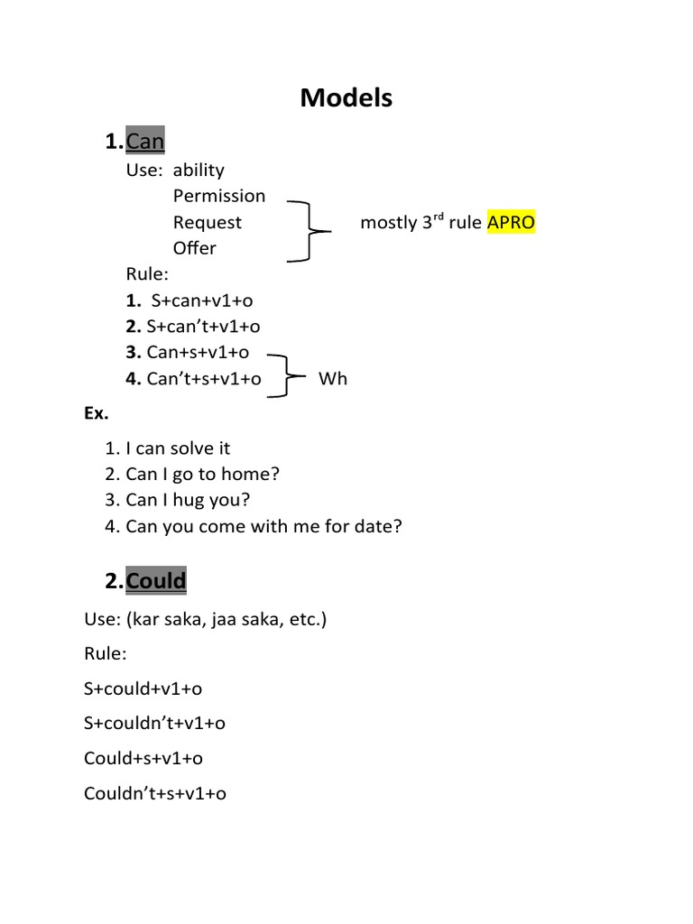 English Models | PDF