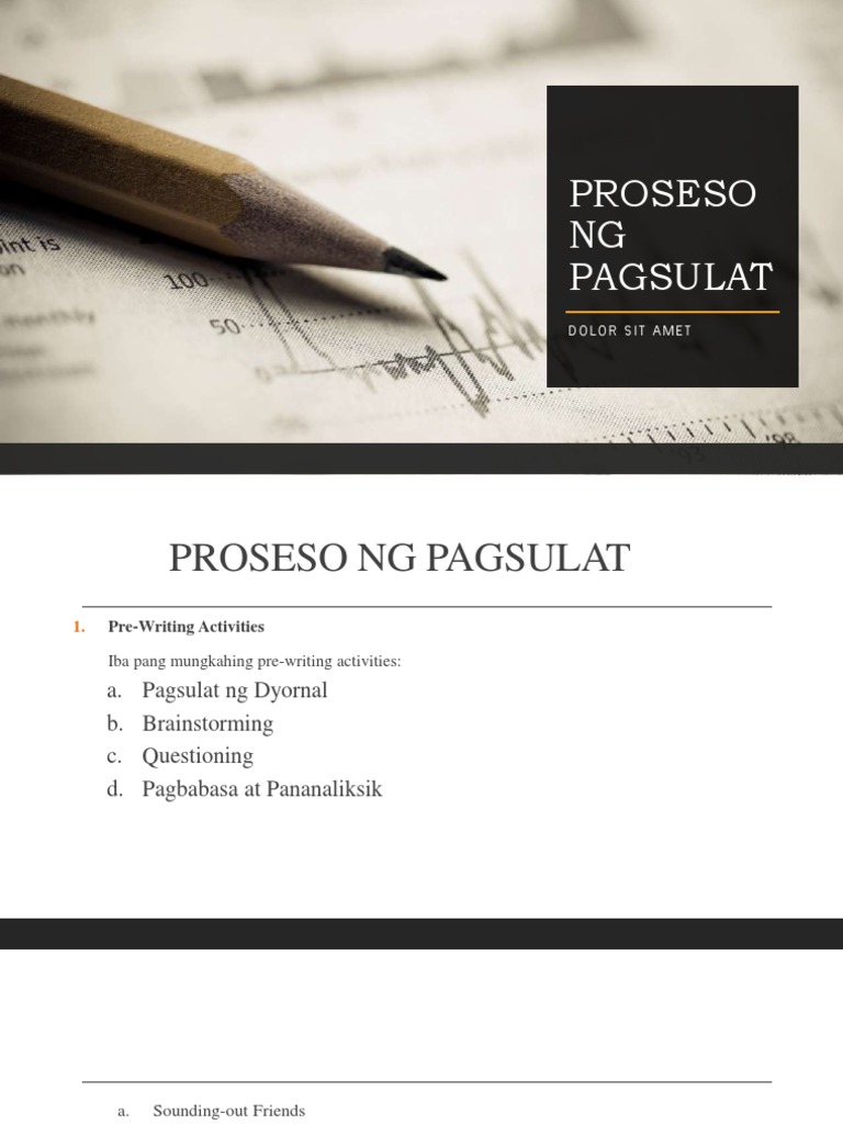 Proseso NG Pagsulat | PDF