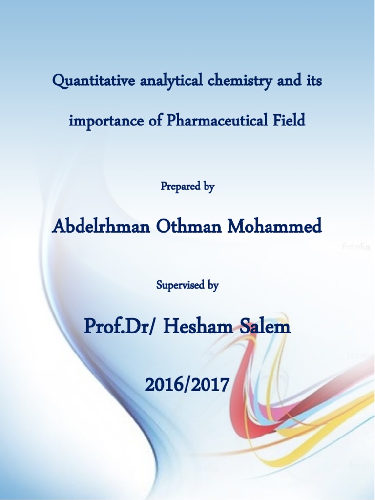 Quantitative Analysis in Pharmaceuticals | PDF | Analytical Chemistry ...