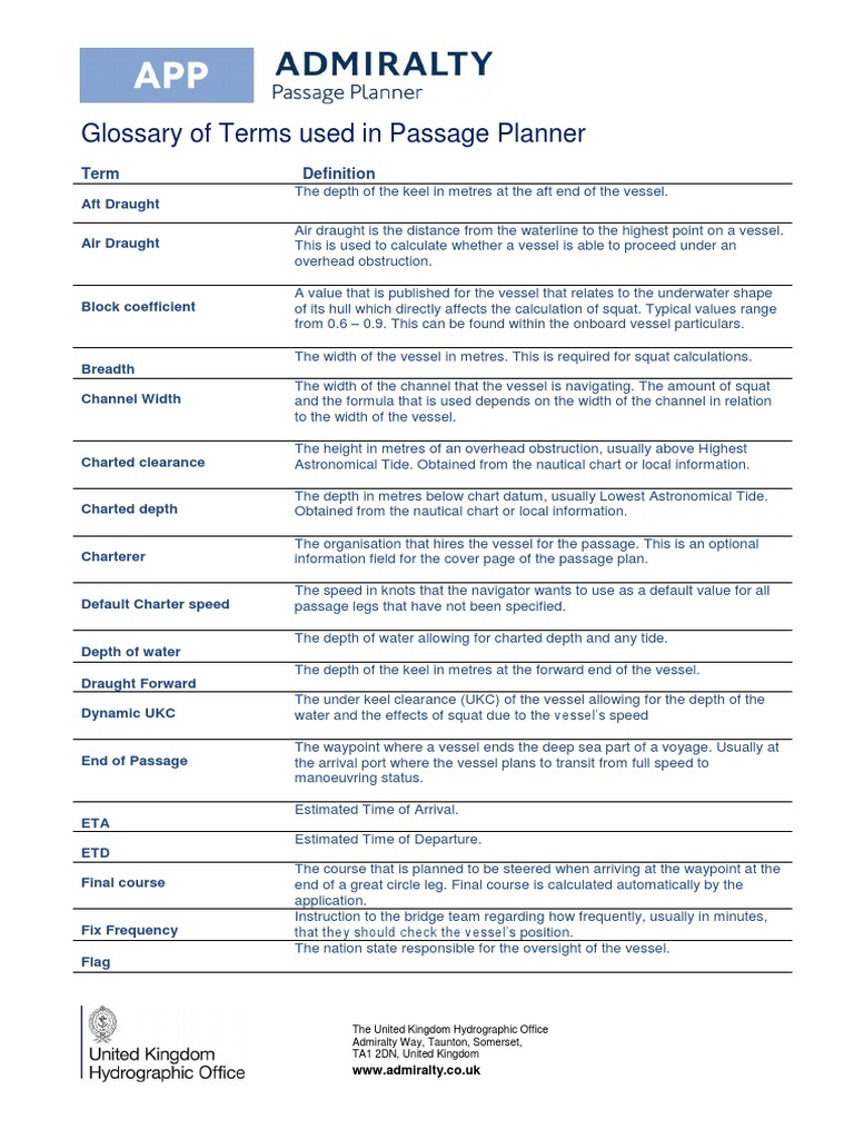 Glossary of Key Maritime Navigation Terms | PDF | Tide | Watercraft