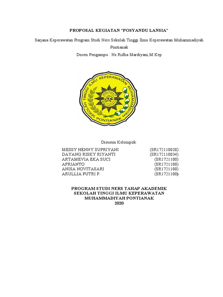 Proposal Posyandu Lansia | PDF