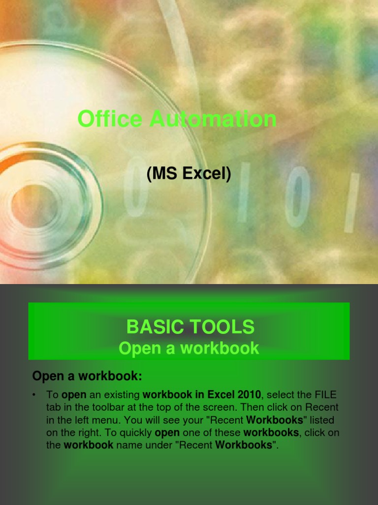 An Introduction to Basic Excel Tools for Modifying Worksheets | PDF | Microsoft Excel | Human ...