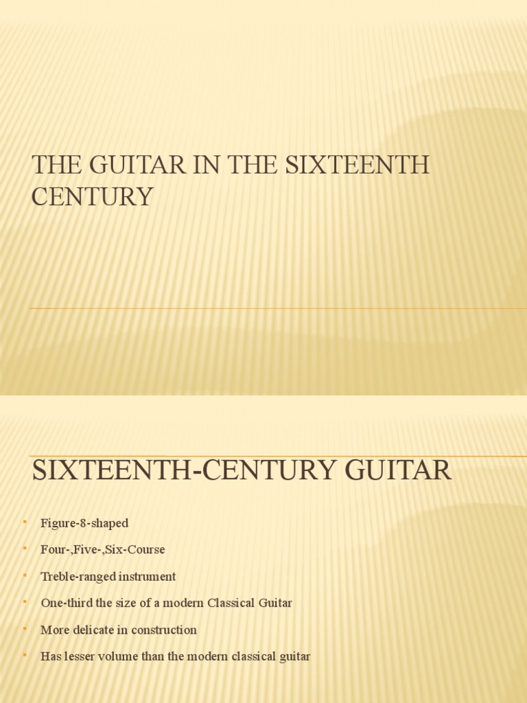 The Guitar in The Sixteenth Century | PDF | Guitar Family Instruments ...