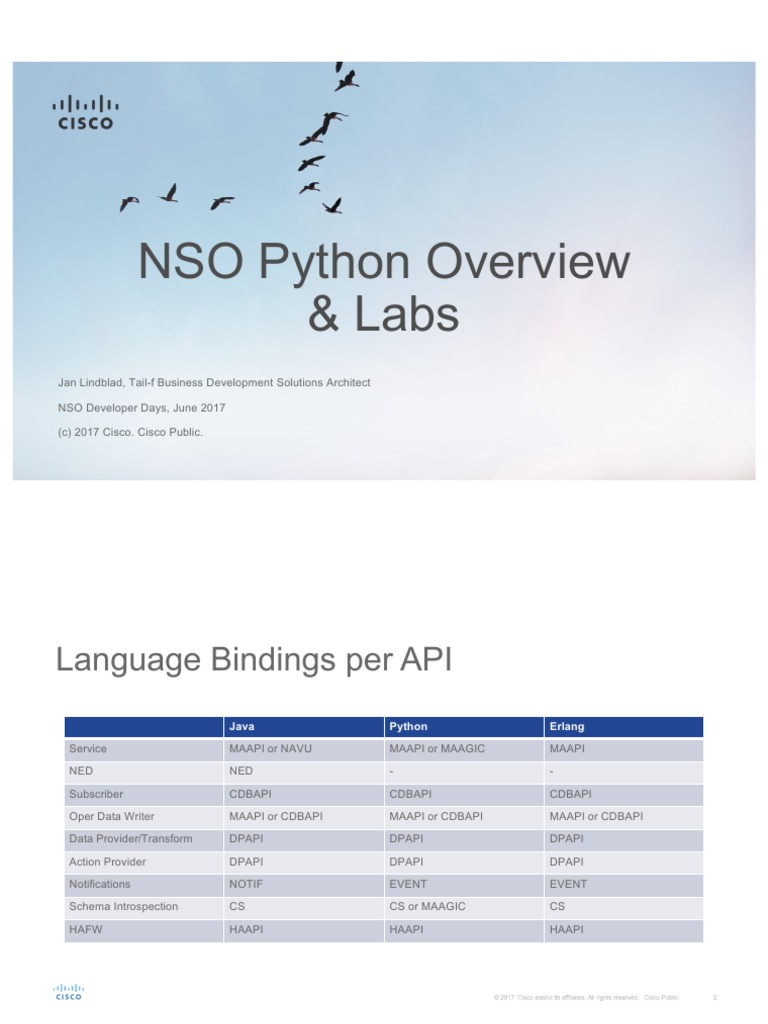 1B02 - Bring Your Python To The NSO Circus - NSO DevDays 2017 | PDF | Java (Programming Language ...
