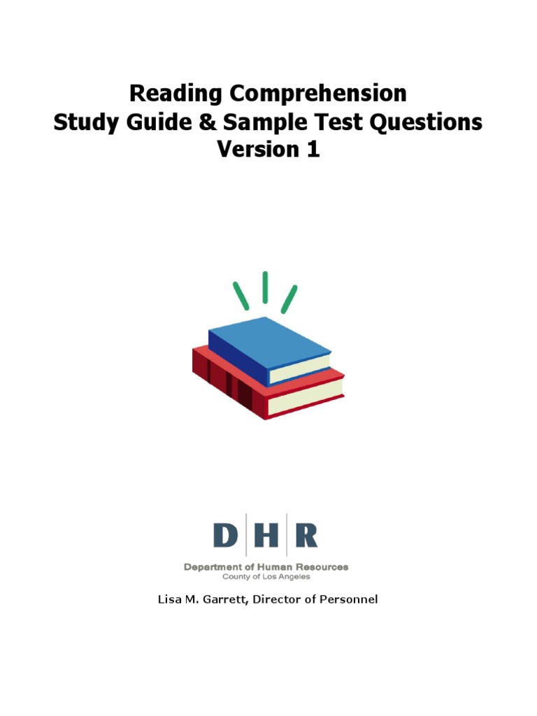 Reading Comprehension Study Guide & Sample Test Questions: Lisa M ...