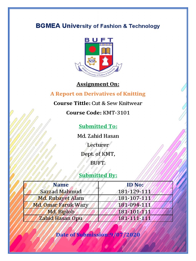 Cut Sew Assignment | PDF