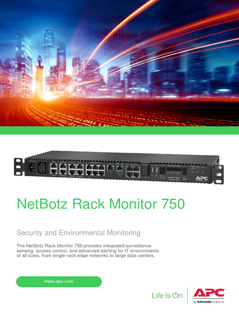 Netbotz Rack Monitor 750: Security and Environmental Monitoring | PDF ...