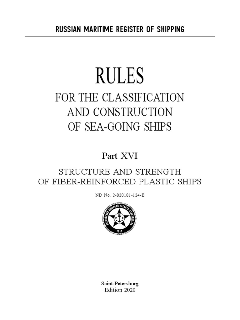 Rules For The Classification and Construction of Sea-Going Ships Part ...