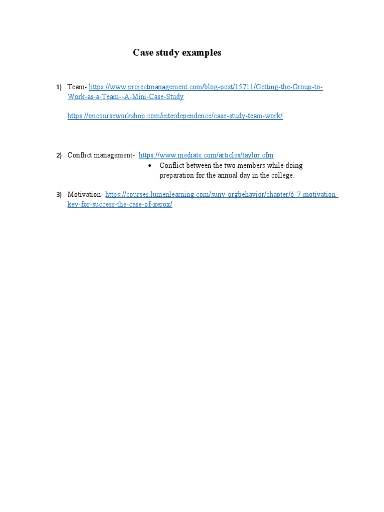 Case Study Examples | PDF