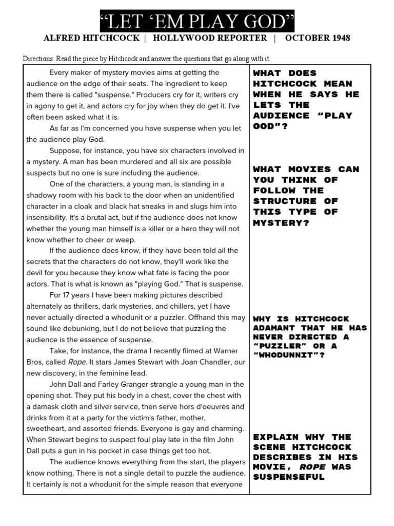 LET 'EM PLAY GOD - Article | PDF | Mystery | Crime Thriller