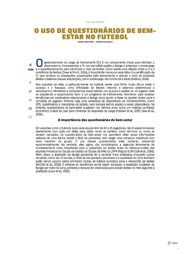Questionario de Bem Estar | PDF