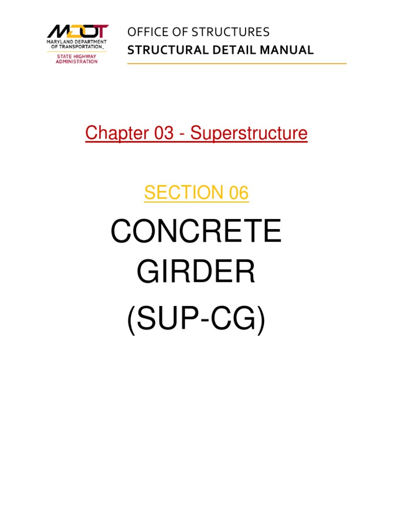 Concrete Girder (SUP-CG) : Chapter 03 - Superstructure | PDF | Beam (Structure) | Prestressed ...