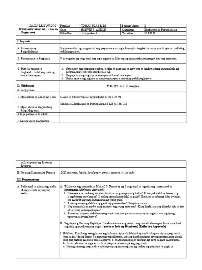 EsP DLL 8 Module 7 | PDF