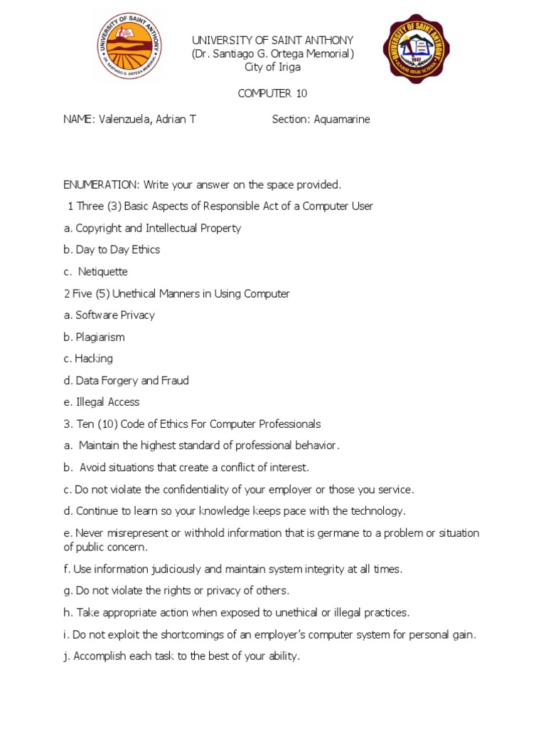 Computer (Lesson 2) | PDF | Identity Theft | Privacy