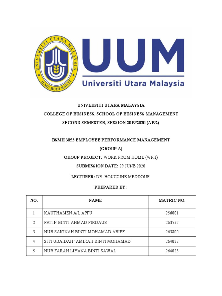 Employee Performance Management Group Project (Finalized) | PDF ...