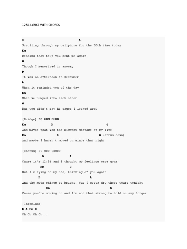 12-51-lyrics-with-chords-pdf-song-structure-songs