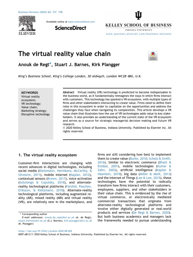 The Virtual Reality Value Chain PDF | PDF | Virtual Reality | Marketing