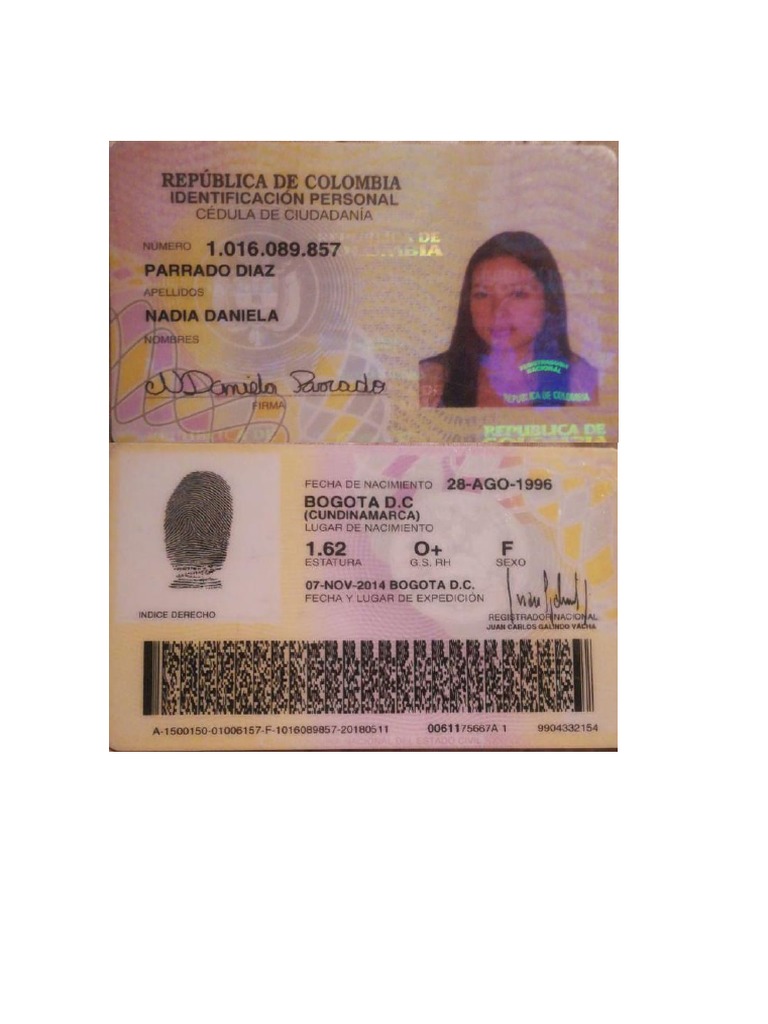 Cedula Daniela Parrado PDF | PDF