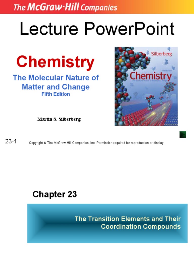 Lecture Powerpoint: Chemistry | PDF | Coordination Complex | Ligand