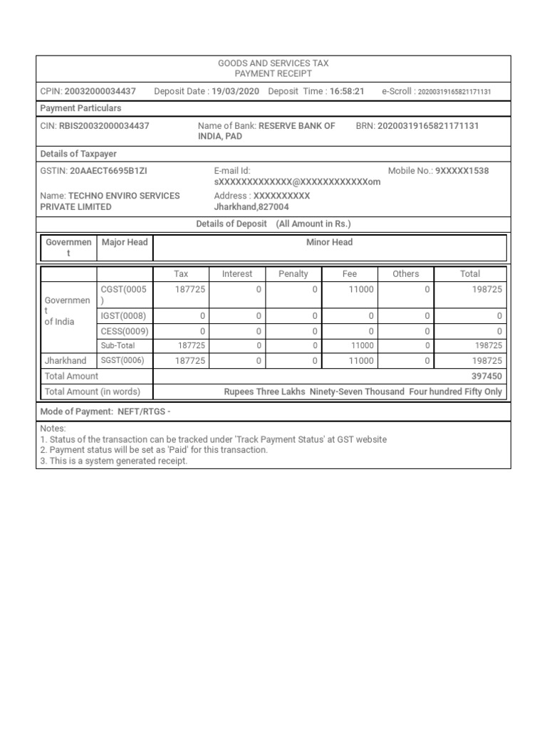GST-Challan Receipt | PDF