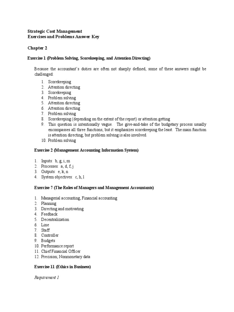 SCM Midterm Exercises Answer Key | PDF | Inventory | Balance Sheet
