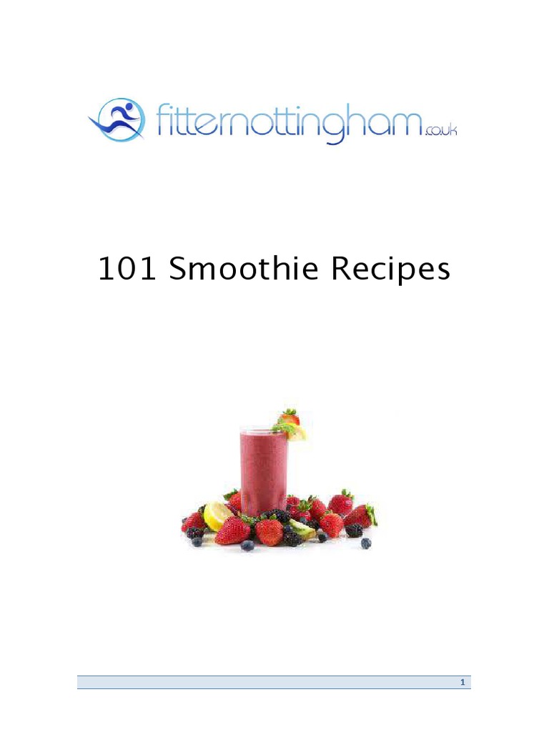 101 Smoothie Recipes | PDF | Yogurt | Juice
