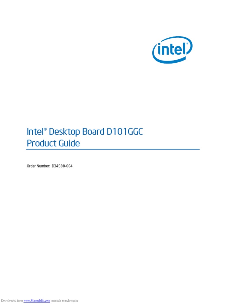 Intel® Desktop Board D101GGC Product Guide | PDF | Usb | Bios