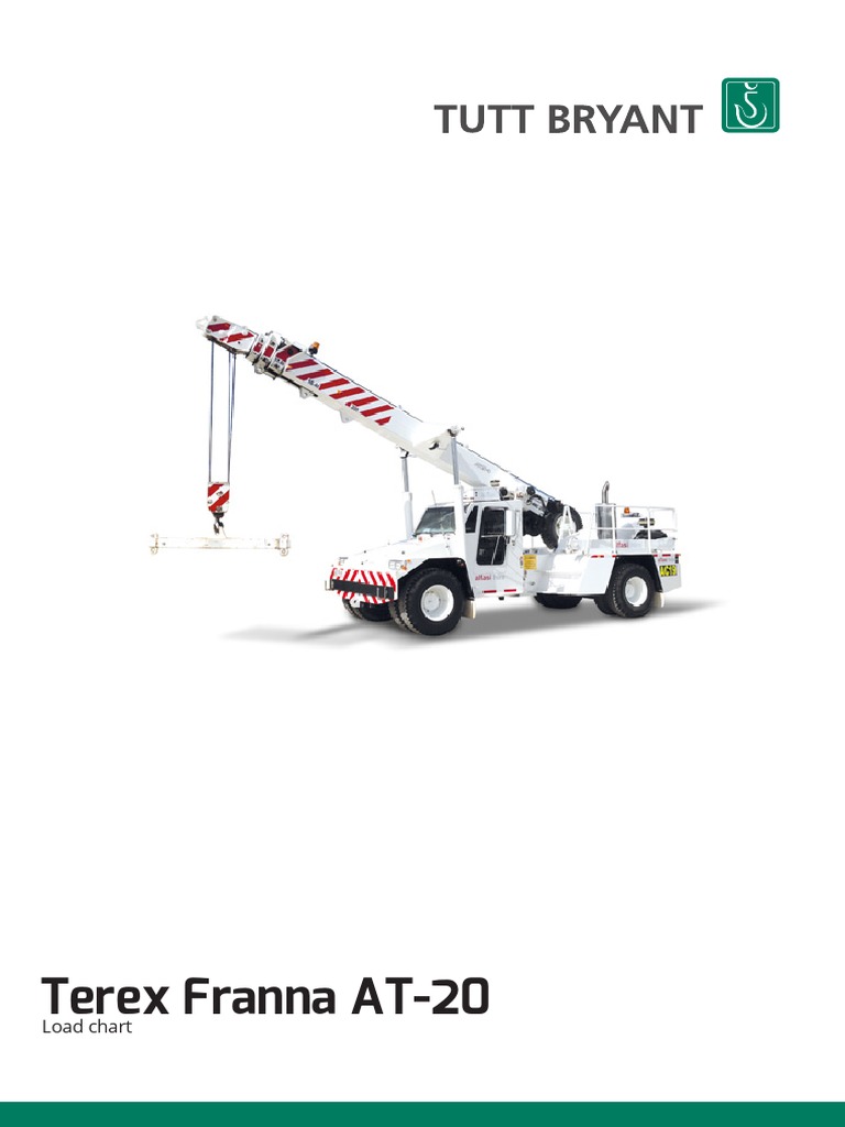 Terex Franna AT-20: Load Chart | PDF | Crane (Machine) | Manufactured Goods Terex Franna AT-20: Load Chart | PDF | Crane (Machine) | Manufactured Goods