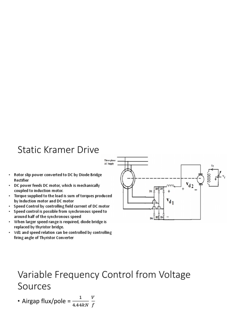 4.static Kramer Drive, Variable Frequency Variable Voltage | PDF ...
