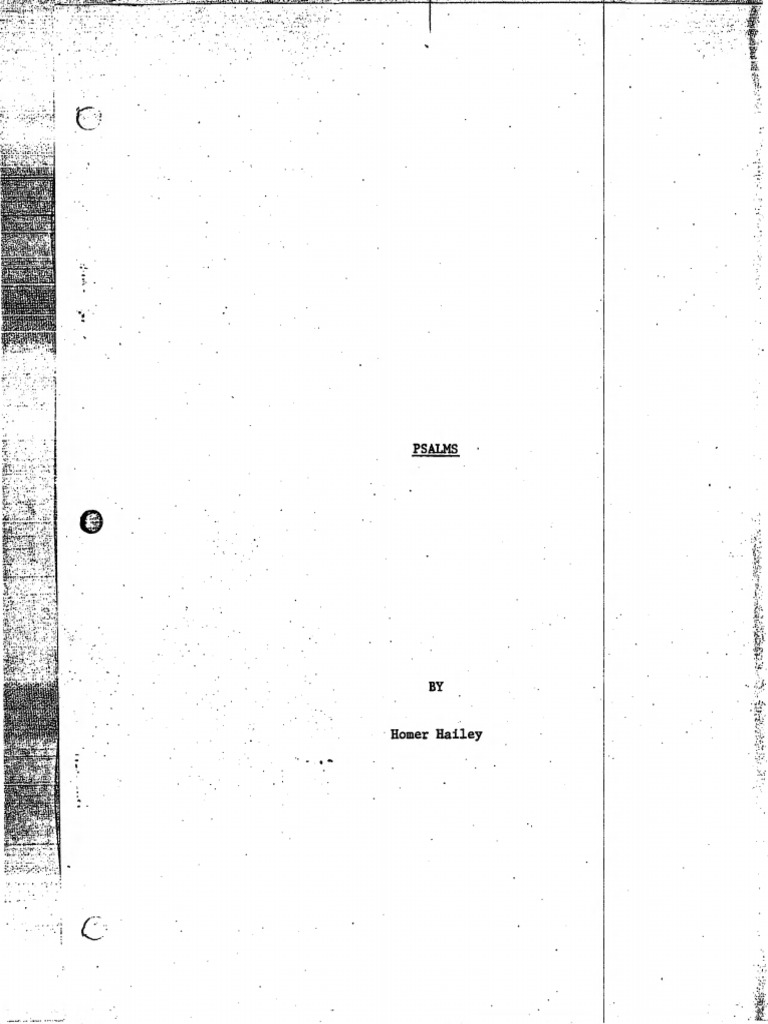 Psalms - Homer Hailey PDF | PDF | Psalms | David