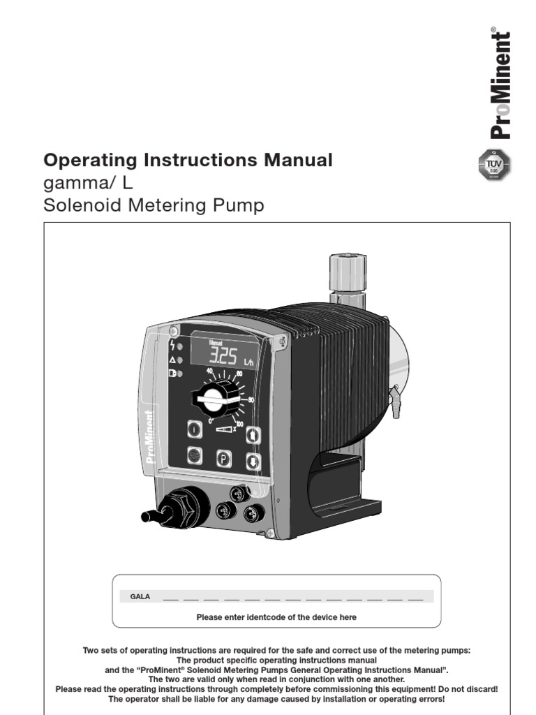Prominent Gamma L Manual | PDF | Relay | Power Supply