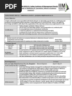 IIM CV Template | PDF