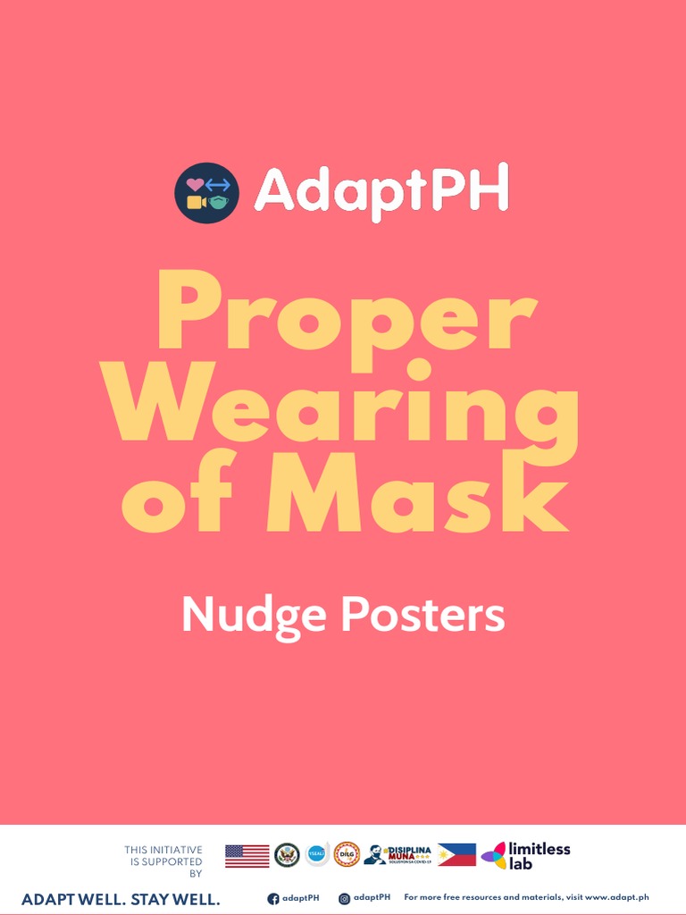 AdaptPh Proper Wearing of Mask Nudge Posters FILIPINO | PDF