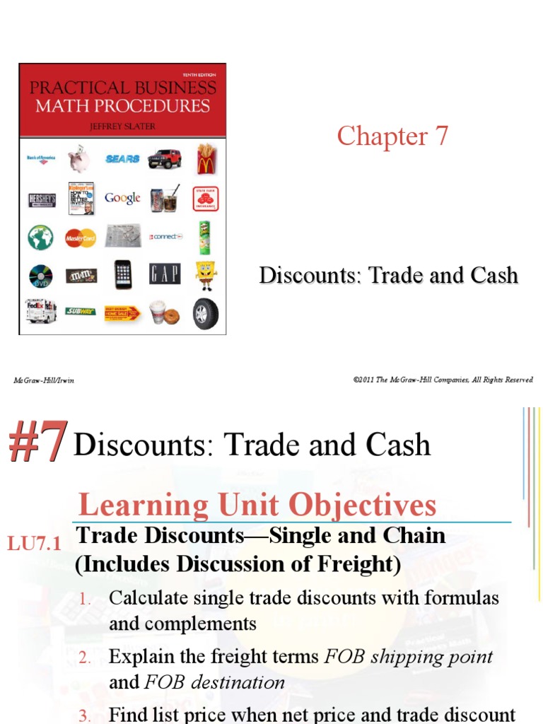Discounts: Trade and Cash | PDF | Discounts And Allowances | Discounting