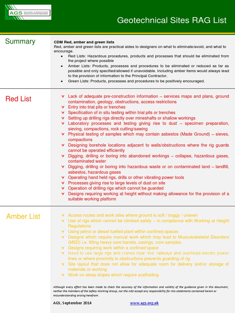 Geotechnical RAG List | PDF | Drilling Rig | Geotechnical Engineering