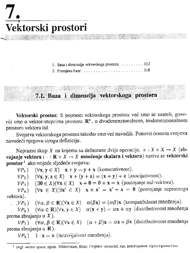 Elezovic - Linearna - Knjiga - 07 - Vektorski Prostori | PDF