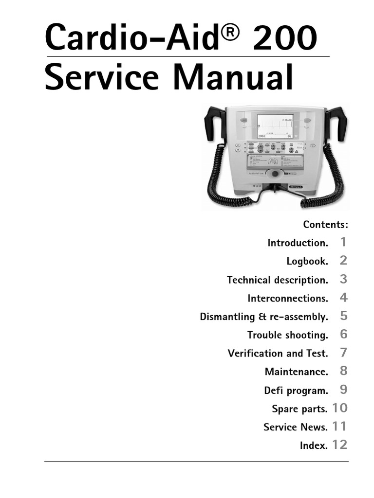 INNOMED Cardio-Aid 200 Defibrillator - Service Manual PDF | PDF ...