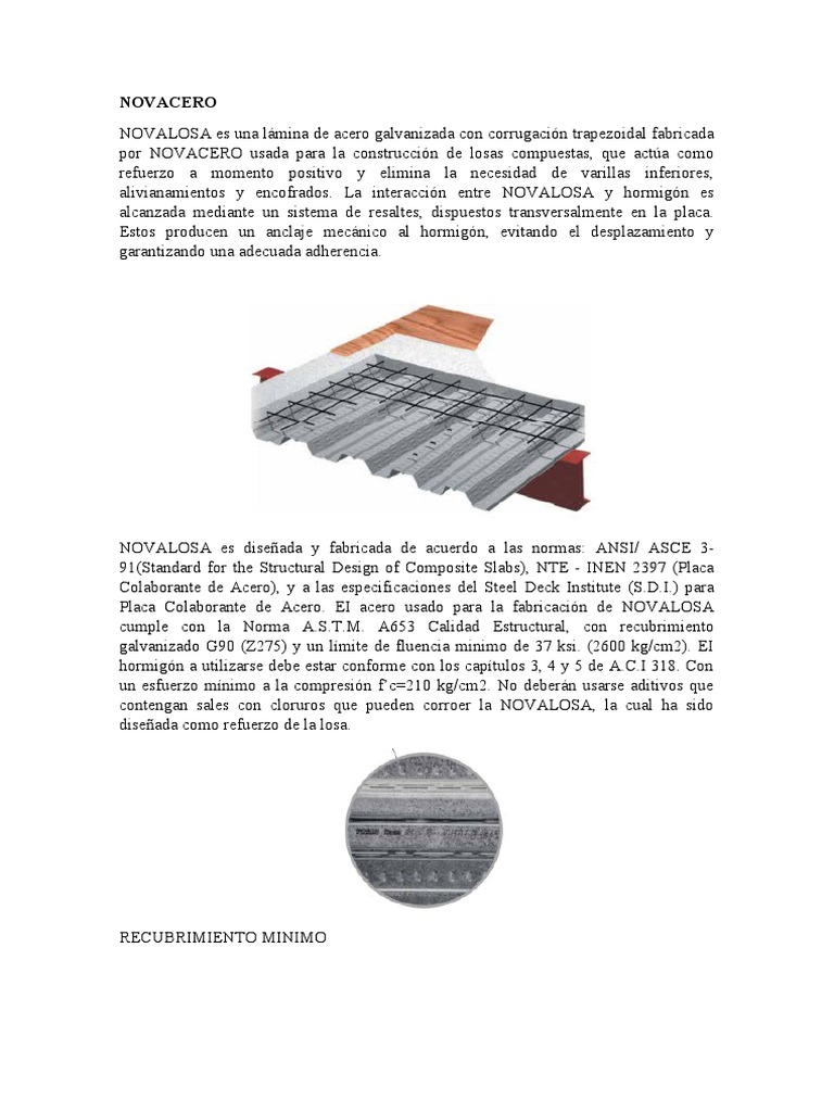 NOVACERO | PDF | Hormigón | Acero
