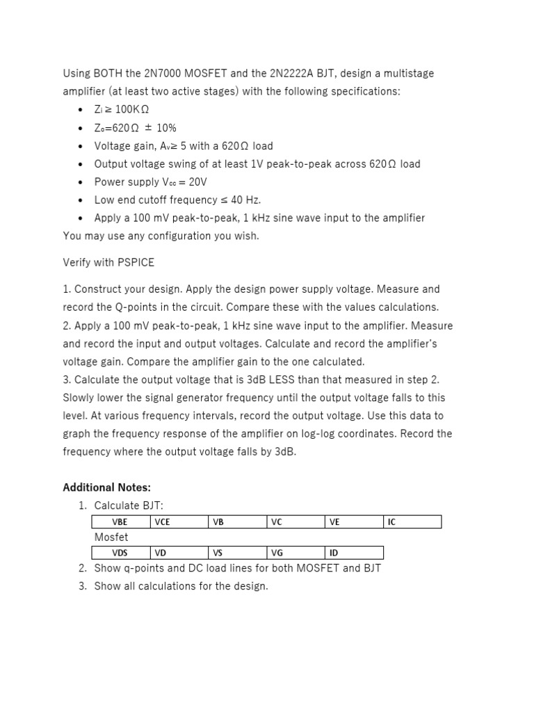 Additional Notes:: VBE VCE VB VC VE IC | PDF