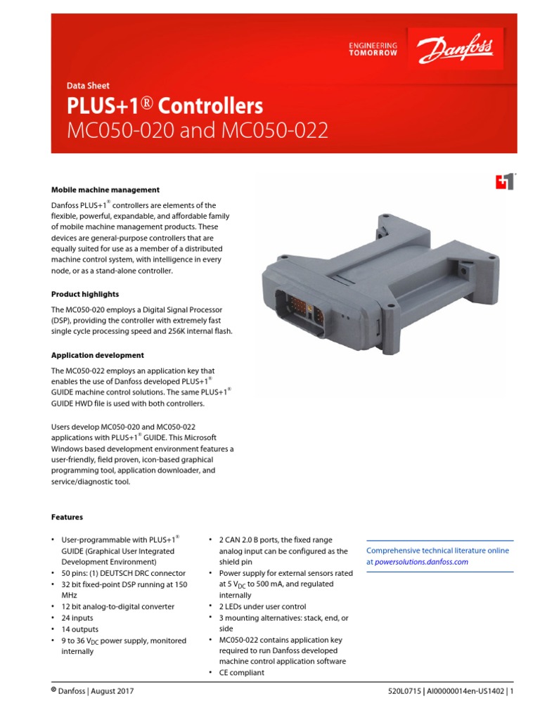 PLUS+1 Controllers: MC050-020 and MC050-022 | PDF | Digital Signal ...