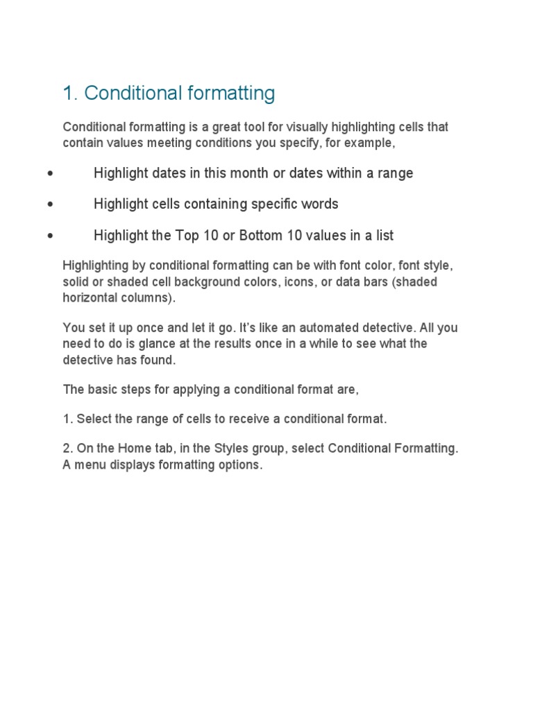Highlighting Key Metrics: A Guide to Using Conditional Formatting to ...