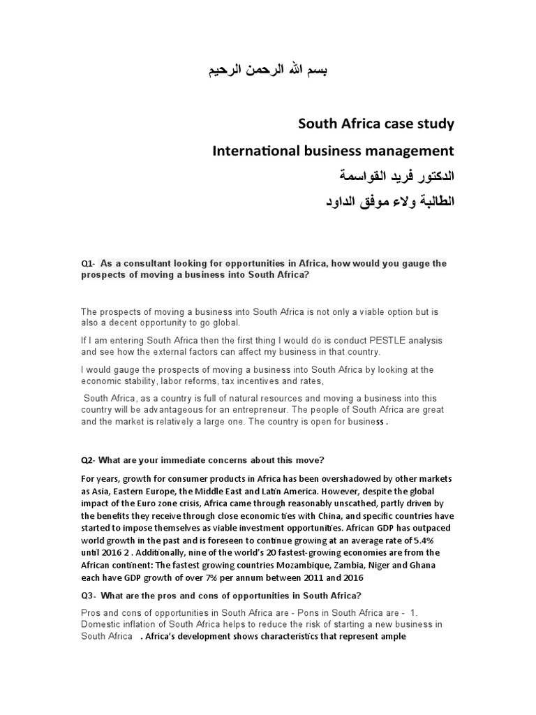 South Africa Case Study | PDF | Africa | Economic Growth