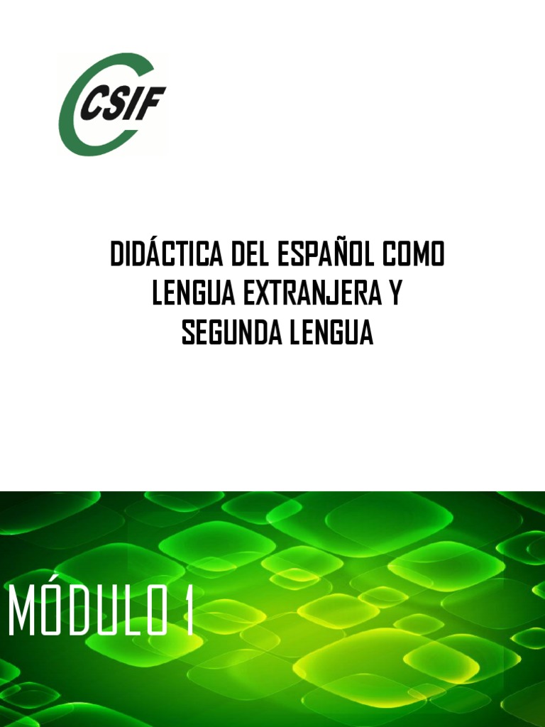 MÓDULO 1. La Adquisición Aprendizaje de Una Lengua Extranjera 2018 ...