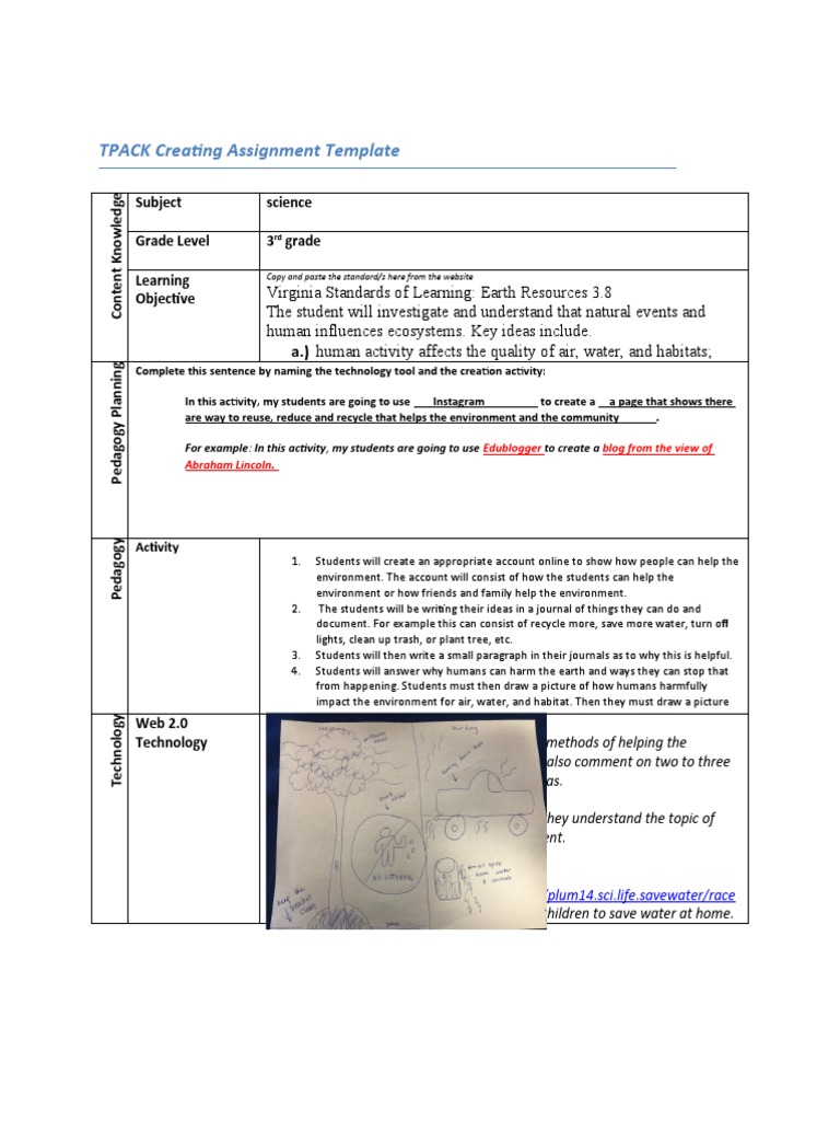 Tpack Template Creating Fall20 | PDF | Natural Environment | Mobile App