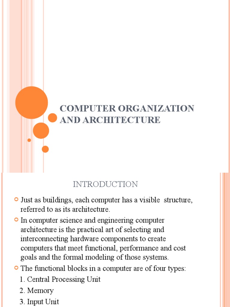 Computer Organization and Architecture | PDF | Read Only Memory | Central Processing Unit