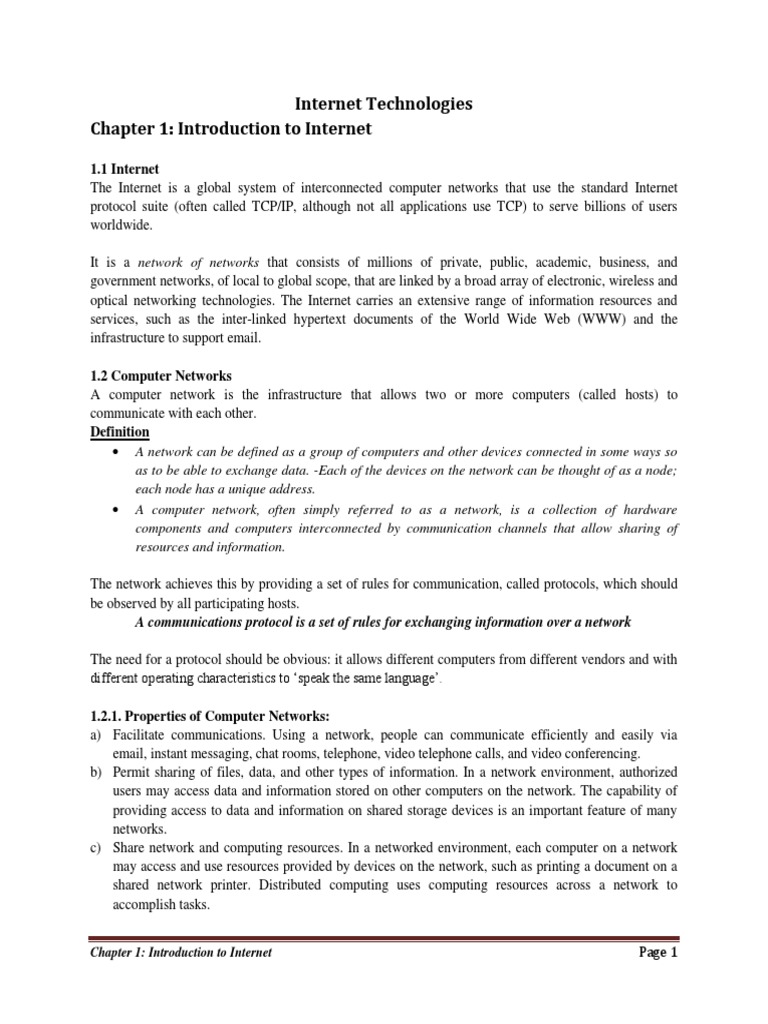 An Overview of Internet Technologies: Exploring the Evolution of ...